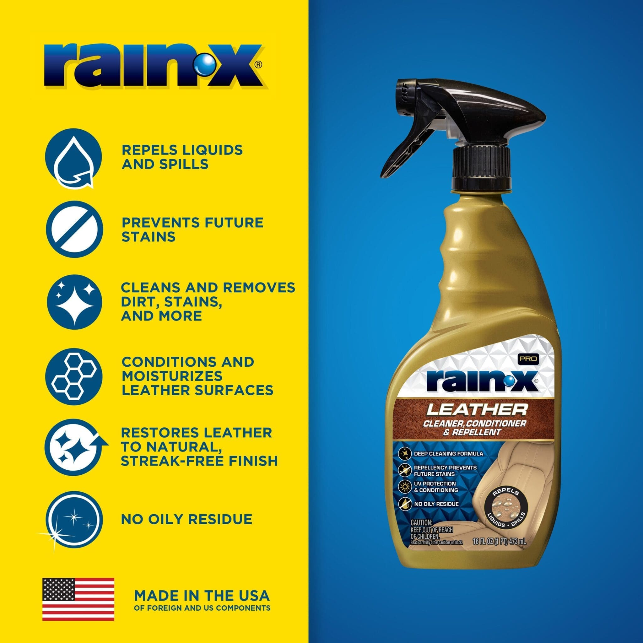 Rain-X® Pro Leather Cleaner, Conditioner & Repellent - Rain-X